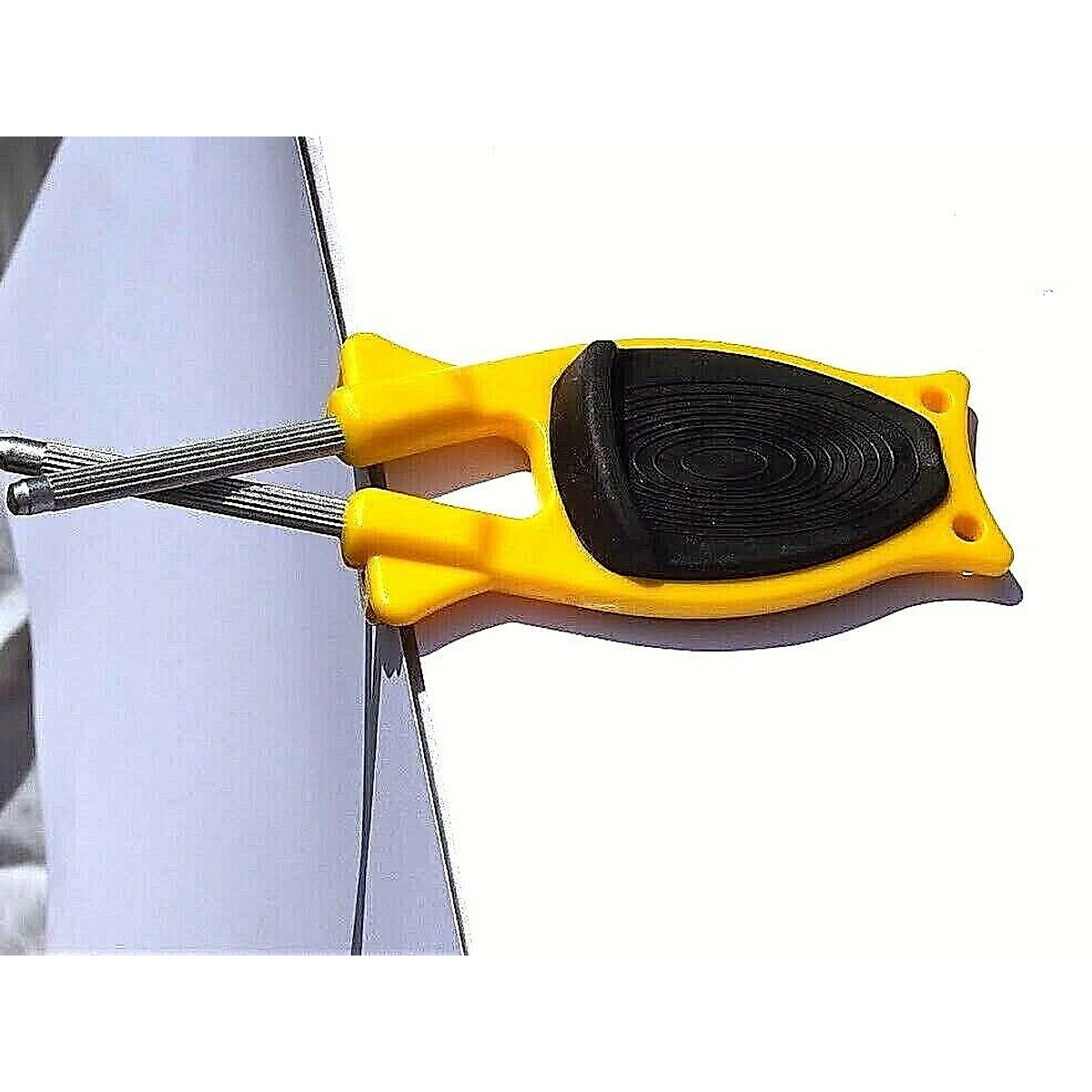 Black with Yellow grip Block knife sharpener