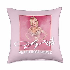 Dolly Parton Sent from Above Throw Pillow, 18x18, Multicolor