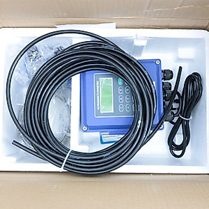 Graigar TUF-2000B+TM-1 Digital Ultrasonic Flow Meters Flowmeter DN50-700mm 1.97-27.56in with Medium Clamp-on Sensor TM-1