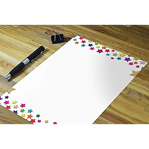 Star Stationery - 8.5 x 11-60 Letterhead Sheets - Star Border Letterhead (Stars)
