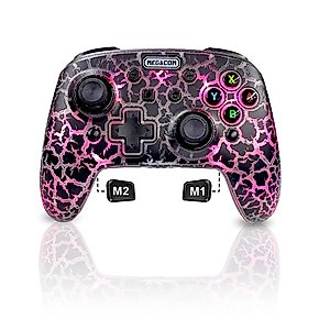 megacom Pro Controller - Wireless Gamepad for Switch, PC (Windows & Steam), Steam Deck – Bluetooth Gaming Controller with 2 Remap Keys, Rechargeable Battery, RGB Breathing Light, Adjustable Vibration