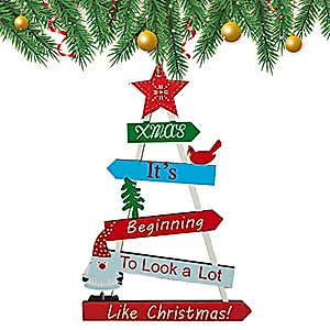 Christmas Hanging Wooden Pendants | Suspensible Wood Christmas Table Ornaments No Rough Edges - Christmas Decor Crafts for DIY Christmas Tree Children's Kumprohu