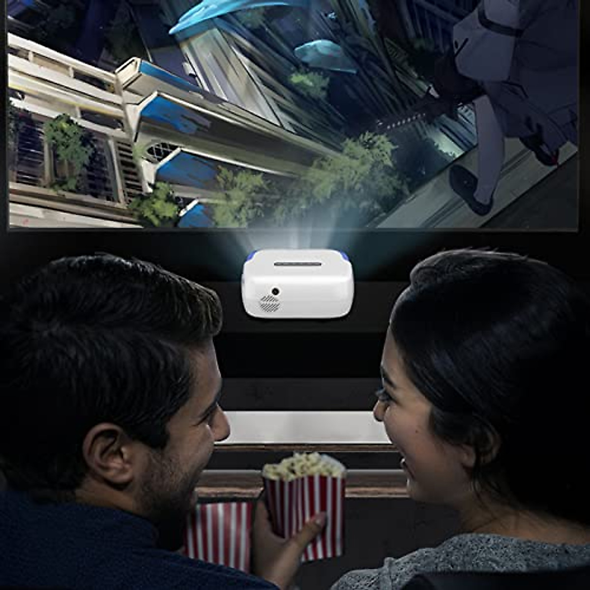 Mini Projector 1080P HD Portable Projector with 100 Inch Large Screen Home Apartment Must Haves Electronics Tech Gadgets Mini TV Birthday Gifts for Men Personalized Gifts