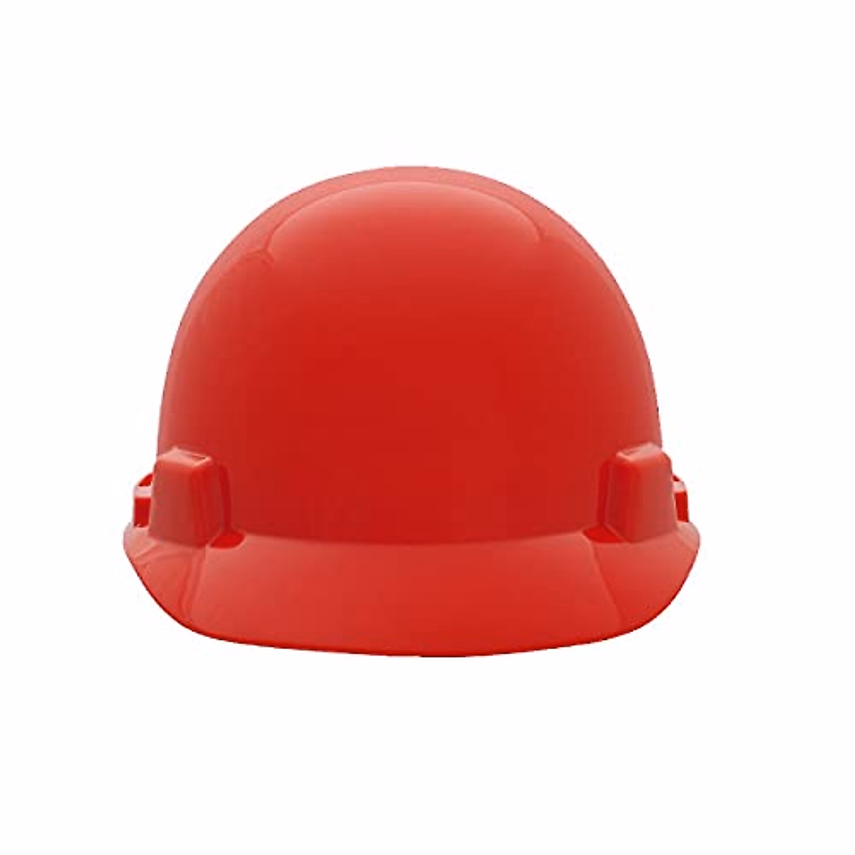 MSA 10074070 SmoothDome Cap Style Safety Hard Hat with Fas-Trac III Ratchet Suspension | Polyethylene Shell, Superior Impact Protection, Self Adjusting Crown Straps - Standard Size in Orange