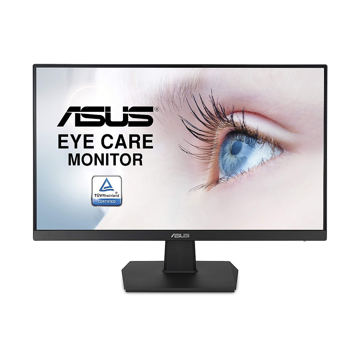 ASUS VA24EHE 23.8 Monitor, 1080P, Full HD, IPS, 75Hz, HDMI D-Sub DVI-D, Adaptive-Sync / FreeSync, VESA wall mountable, Eye Care, Flicker-free and Low Blue Light (Renewed)