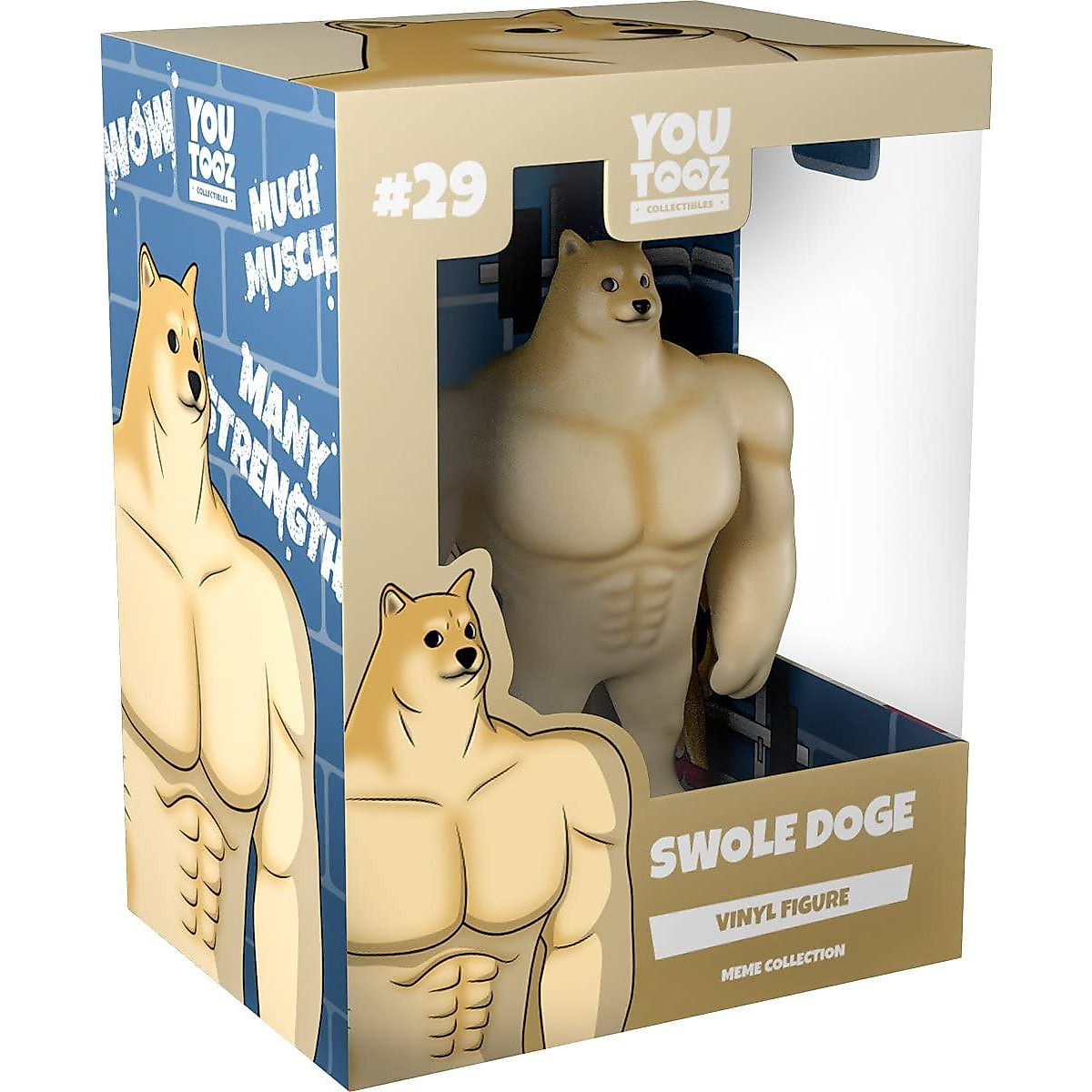 You Tooz Swole Doge 5' Tan Vinyl Figurine - Meme Collection