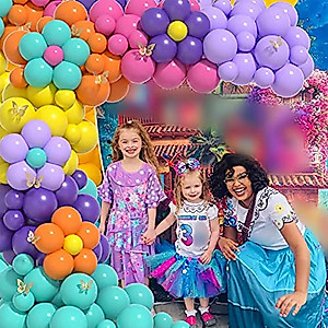 ZFUNBO Balloon Garland Arch Kit, 155pcs Birthday Party Balloons Garland For Magic House Themed Party Decor - Plum Clip, 3D Butterfly Stiker for Baby Shower Gender Reveal Birthday Party