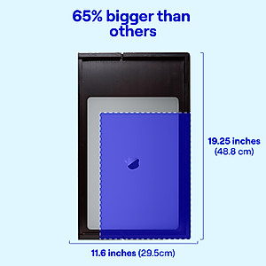 BedShelfie Bedside Shelf for Bunk Bed & Top Bunk, College Dorm Room Essentials, Loft Nightstand, Floating Bed Side Table Tray Storage, Dorm Room Decor, College Dorm Essentials - Black Wood Plus