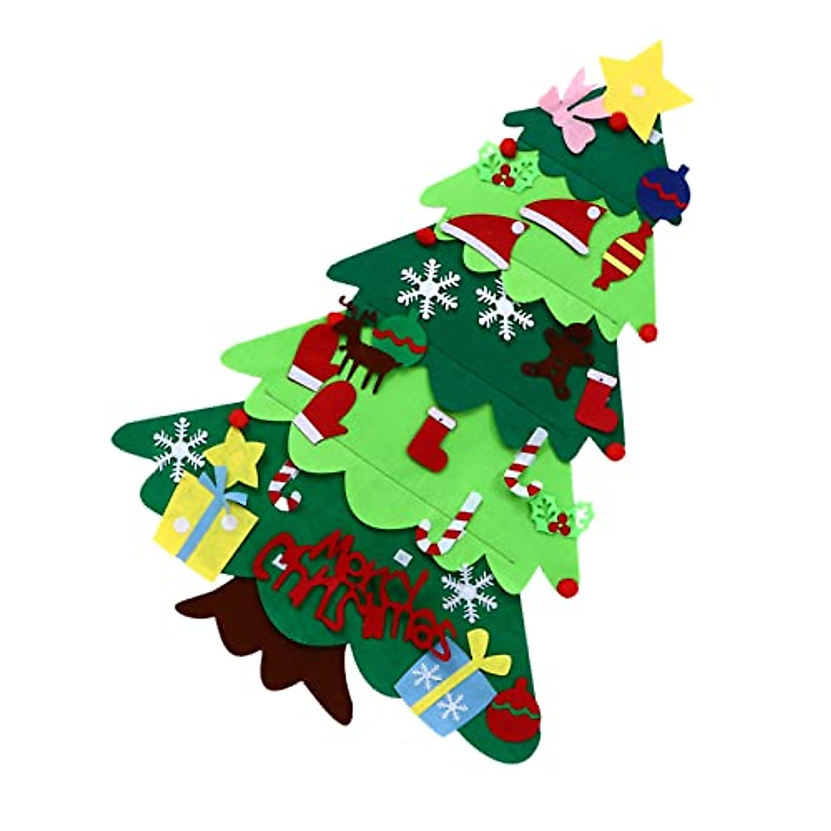 SAFIGLE 1pc DIY Christmas Tree Baby Educational Home Decoration Wall Sticker Decor Baby Christmas Nativity Ornaments for Kids Christmas Tree Hanging Christmas Tree Decor DIY Prop