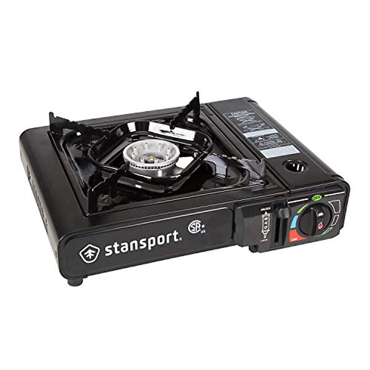 Stansport Portable Outdoor Butane Stove, Black, 13.38" L x 10.82" W x 4.33" H