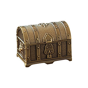 VOSAREA Box Jewelry Box Loose Bead Case Alloy Boxes Toy Storage Cubes Toy Organizer Toy Storage Organizer Portable Buttons Bin Antique Treasure Chest Storage Box Child Screw