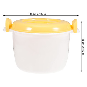 Microwave Food Container Microwave Rice Cooker Food Container: 1L Pasta Cooker Maker Oven Rice Cooker Steamer Microwave Cookware for Rice Chicken Pasta Rice Cooking Pot random color