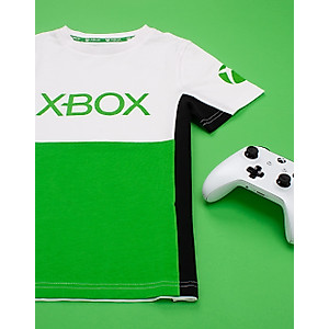 Xbox T-Shirt Boys Kids Black Green Game Console Logo Clothing Top 11-12 Years