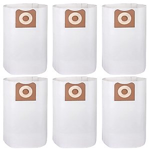6 Pack VF3502 High Efficiency Dust Bags Replacement for RIDGID 12 to 16 Gallon Wet/Dry Vacs, Vacuum Filter Bags