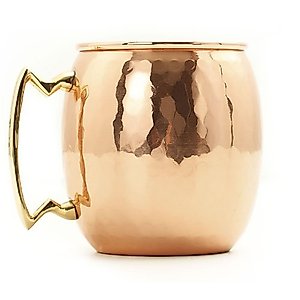 Old Dutch Nickel-Lined Solid Copper Hammered Moscow Mule Mug, 16 Oz.