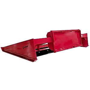 Titan Attachments 84in Skid Steer Grader, Universal Quick Tach, Triple Cutting Edge Box Grader, Push and Pull Road Grader