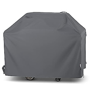 Unicook Grill Cover 55 Inch, Heavy Duty Waterproof BBQ Cover, Fade Resistant BBQ Grill Cover, Compatible with Weber, Char-Broil, Nexgrill and More Grills, Protect Your Grill Like New, Grey