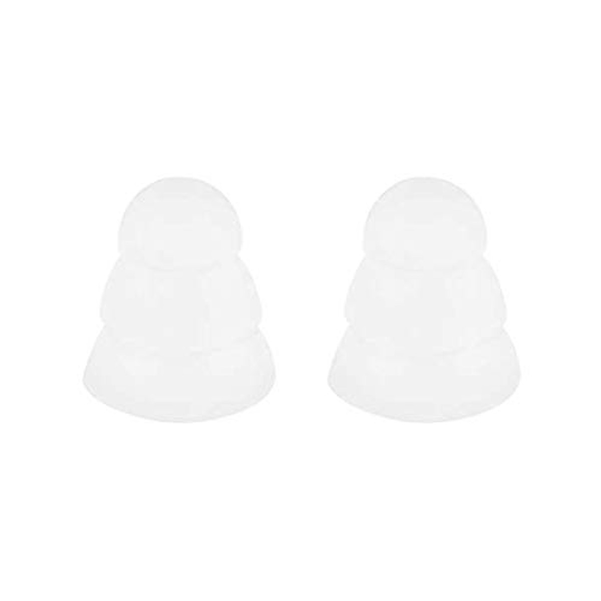 BLUEWALL Triple Flange Ear Tips Replacement Eartips Earbuds Gel Cushion for in-Ear Headphones, Fit Most Sony Senso TOZO JBL Earbuds with 3.8mm Connect Hole, Noise Isolation, S/M/L Size 9 Pairs, White