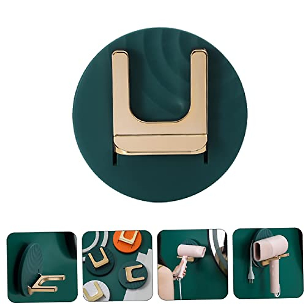 Yardwe 2pcs Hair Dryer Holder Decorative Shelf Brackets Decorating Tools Wall Bracket Hair Care Tools Holder Hair Dryer Wall Self Wall Mount Broom Holder Hair Dryer Rack Bathroom Supplies