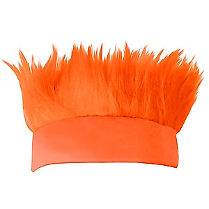 Beistle Hairy Headband in Orange, Novelty Headware for Team Sports Events, School Spirit Pep Rally Costume Accessory, Party Supplies for Tailgating
