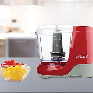 Brentwood MC-109R 1.5 Cup Mini Food Chopper, Red