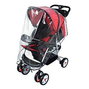 Multifunctional Universal Baby Stroller Rain Cover Wind Shield Waterproof White