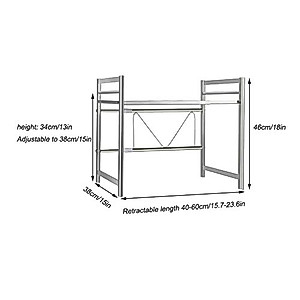 Kitchen Storage Rack 304 Stainless Steel Microwave Oven Shelf Kitchen Oven Shelf Single Layer with Retractable Length Storage Shelves