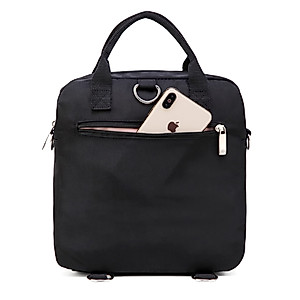 Small Waterproof Diaper Bag Tote Messenger Backpack-Black