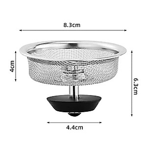 1 Pc Kitchen Sink Filter Stainless Steel Mesh Sink Strainer Filter Bathroom Sink Strainer Drain Hole Filter Trap Waste Screen