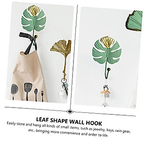 Didiseaon 1pc Clothes hook greenery decor plant keychain metal clothes hanger bathroom hooks for towels adhesive hooks for hanging metal clothes rack heavy duty Home Decorative Hooks scarf