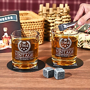 CozyState 60th Birthday Gifts for Men, 1964 Birthday Whiskey Gifts 60 Year Old Gift Ideas for Men Him, Dad, Husband, Friends