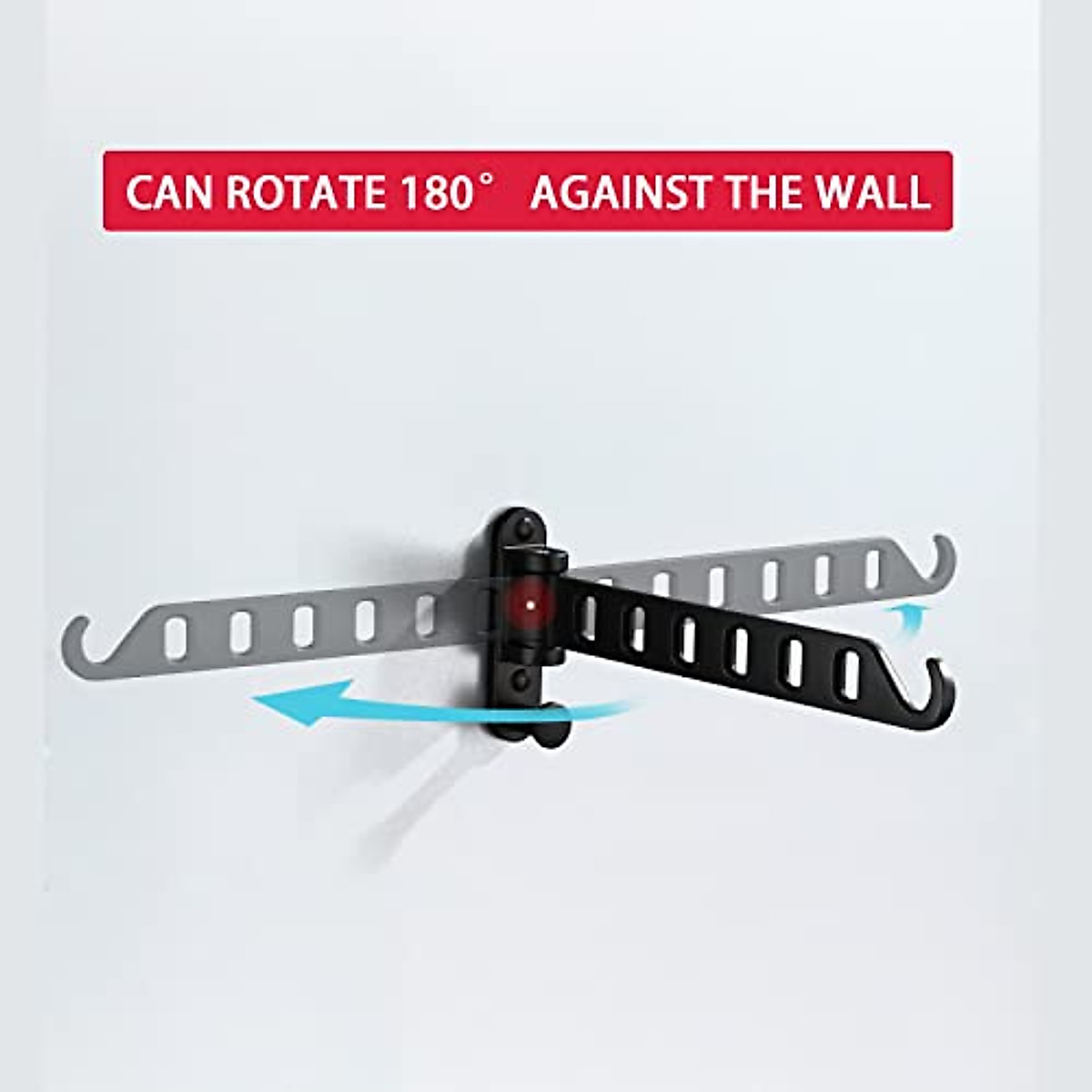 JOOM Laundry Drying Rack Wall Mounted Clothes Drying Rack Clothes Hanger Black