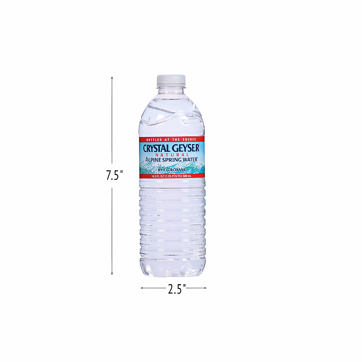 CRYSTAL GEYSER SINCE 1977 Pallet Of 84 Cases, Of Alpine 100% Natural Spring Water, 24 16.9oz bottlesper Case, Bottled at The Source, Clear, (CGW24514PL)