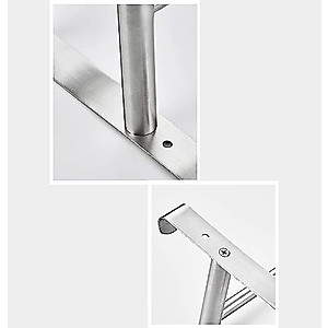 Towel Racks for Bathroom Towel Holder Wall-Mounted Towel Rack Towel Rail 304 Stainless Steel Bathroom Three-bar Towel Rod with Hook Kitchen Rack Towel Rack Bathroom Accessories (Color : 70cm)