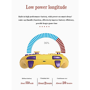 PXN 9607X Wireless Switch Controller,switch Pro Controller Gamepad Joystick Support NFC/Amibo/Turbo Screenshot/Gyrox Axis and Dual Vibration,Switch controller for N-Switch/Lite/OLED (Yellow)