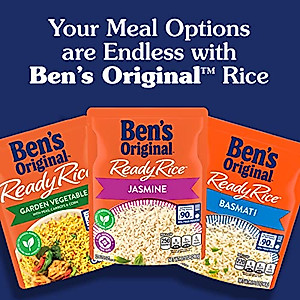BEN'S ORIGINAL Ready Rice Long Grain and Wild Flavored Rice, Easy Dinner Side, 8.8 OZ Pouch (Pack of 6)