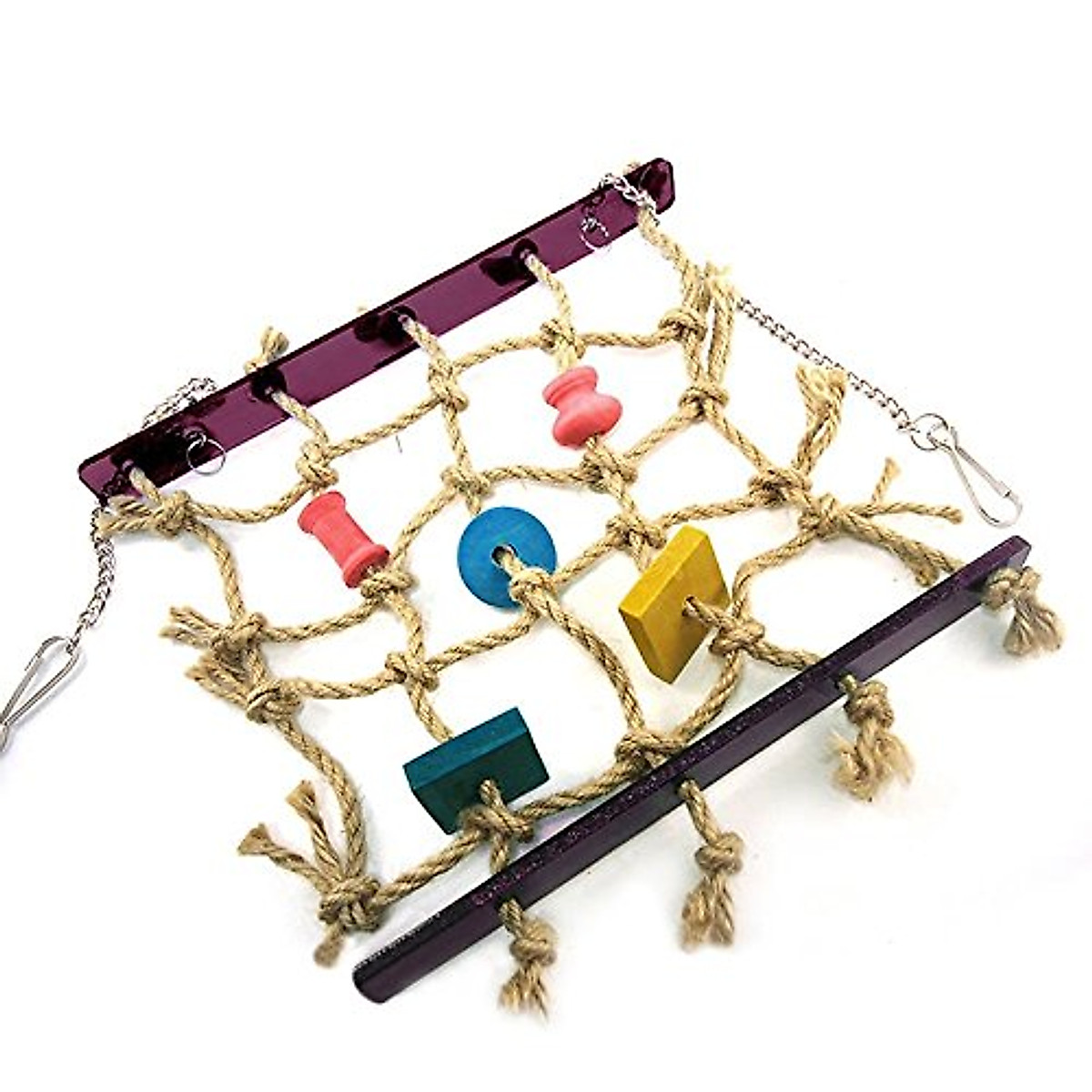 Pet Supplies Parrot Bird Cage Toy Game Hanging Rope Climbing Net Swing Ladder Parakeet Budgie Macaw Play Activity Gym Toys for Small Bird