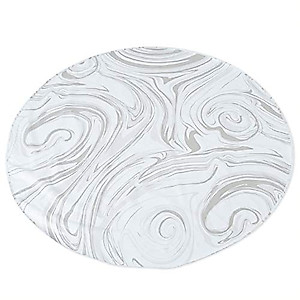 BooginHead SplatMat 52" Extra Large Waterproof Floor Mat for Under High Chair, Marble Swirl