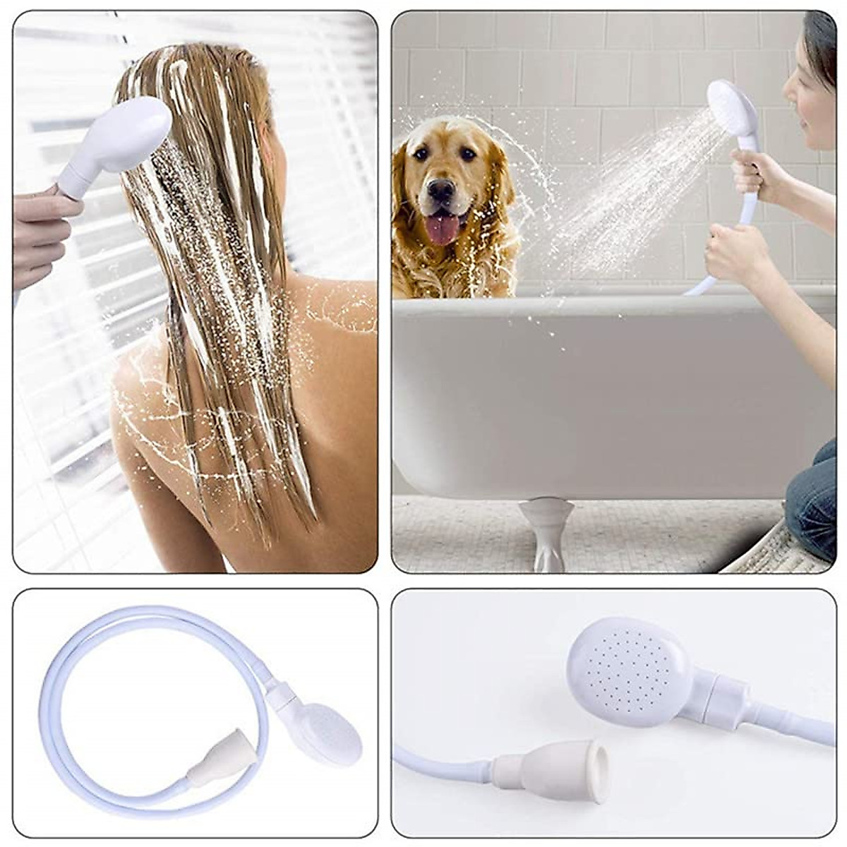 Sink Spray Hose with Retainer,Portable Sink Hose Faucet Sprayer, Shampoo Sprayer Handheld Hose Faucet Shower Head Spray Hose for Bathing Baby,Pets,Washing Hair,Rinsing Vegetables (78 inch)
