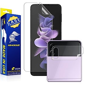 ArmorSuit (2 Pack) MilitaryShield Anti-Glare Screen Protector Designed for Samsung Galaxy Z Flip 3 5G (2021) Case Friendly Matte Film