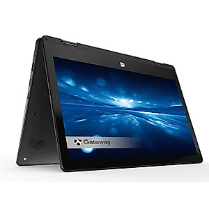 Gateway Newest Touchscreen 11.6 HD 2-in-1 Convertible Laptop in Black Intel N4020 4GB RAM 64GB SSD Mini-HDMI Webcam Windows 10 S
