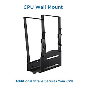 Mount-It! Monitor and Keyboard Wall Mount with CPU Holder, Height Adjustable Standing VESA Keyboard Tray, 25 Inch Wide Platform with Mouse Pad (MI-7919)