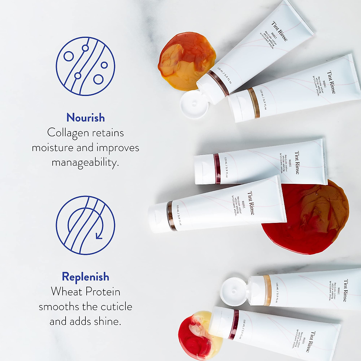 eSalon Color Depositing Hair Color Balancer Treatment - Tint Rinse Hair Toner & Enhancer - Professional-Grade Mask - Apply with Shampoo & Conditioner (Soft Red Neutralizer)