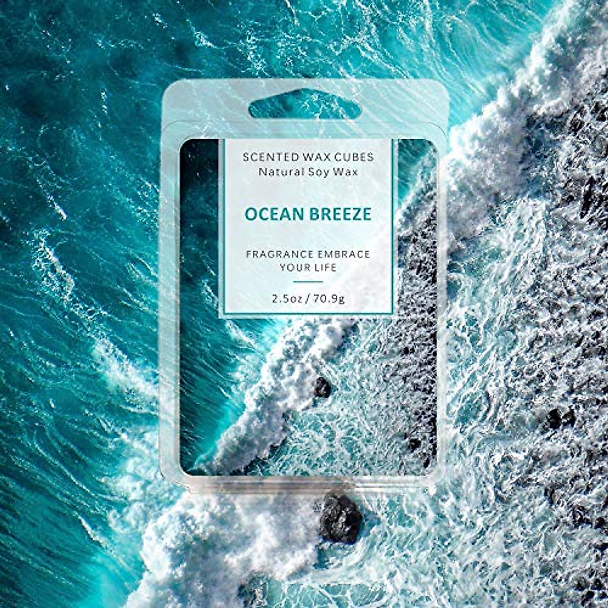 SCENTORINI Wax Melts, Wax Cubes, Soy Wax Cubes for Wax Warmer, Ocean Breeze, Fresh Linen, Bohemia Forest, Winds in Summer, 4 x 2.5oz