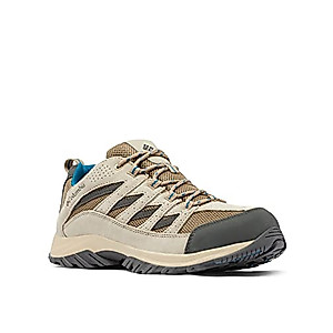 Columbia Women’s Crestwood Waterproof Hiking Shoe, Pebble/Lagoon, 8.5