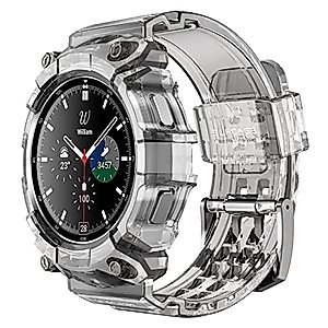 SUPCASE [Unicorn Beetle Pro] Series Case for Galaxy Watch 4 Classic [46mm] 2021 Release, Rugged Protective Case with Strap Bands (FrostBlack)