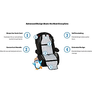 Carats Car Seat Cooler for Baby with COOLTECH - Baby Car Seat Cooling Pad (GEO)