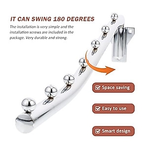 ULTECHNOVO Wall Hung Clothes Drying Rack Wall Mounted Clothes Wall Mounted Clothes Hanger Folding Hanging Rack Clothes Hanger Hanger Rack Garment Swing Arm Hooks