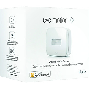 Eve Motion - Apple HomeKit Smart Home Motion Sensor for Triggering Accessories and Scenes, White (Not Thread Enabled)