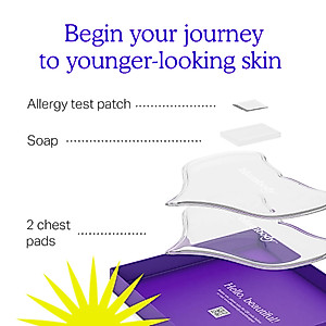 Chest Wrinkle Pads - Silicone Patches for Wrinkles - Overnight Anti Wrinkle Patches, Anti Aging Silicone Wrinkle Patches Reusable - Neck & Décolleté, Skin Safe Chest Wrinkle Patches (1-mo Supply)